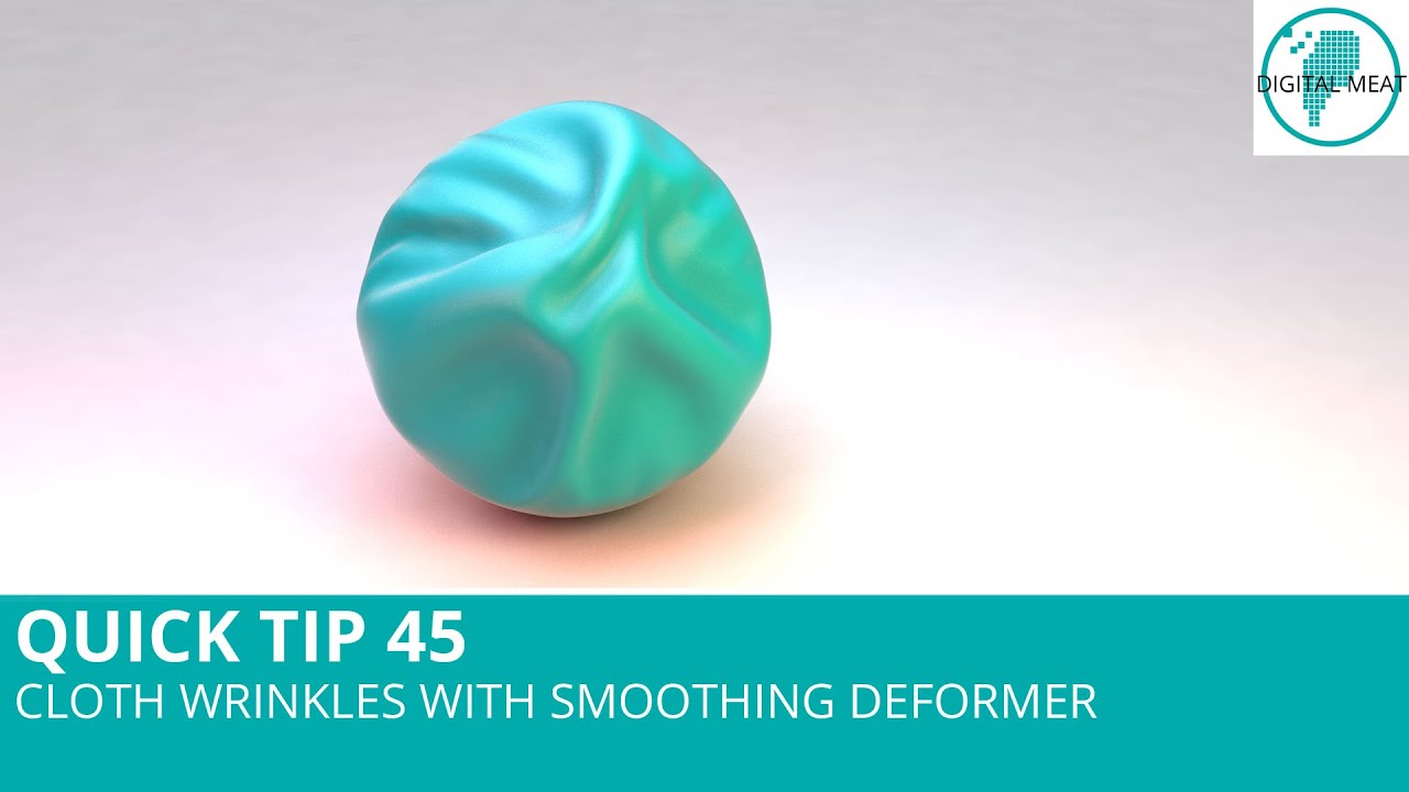 Quick Tip 45: Cloth Wrinkles With Smoothing Deformer - YouTube