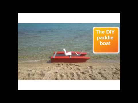 DIY polystyrene pedal powered paddle boat - YouTube
