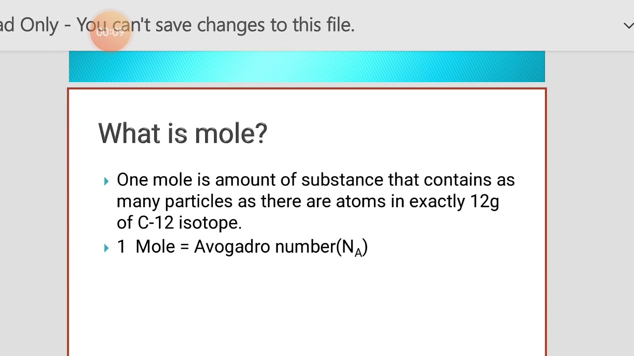 Mole concepts - YouTube