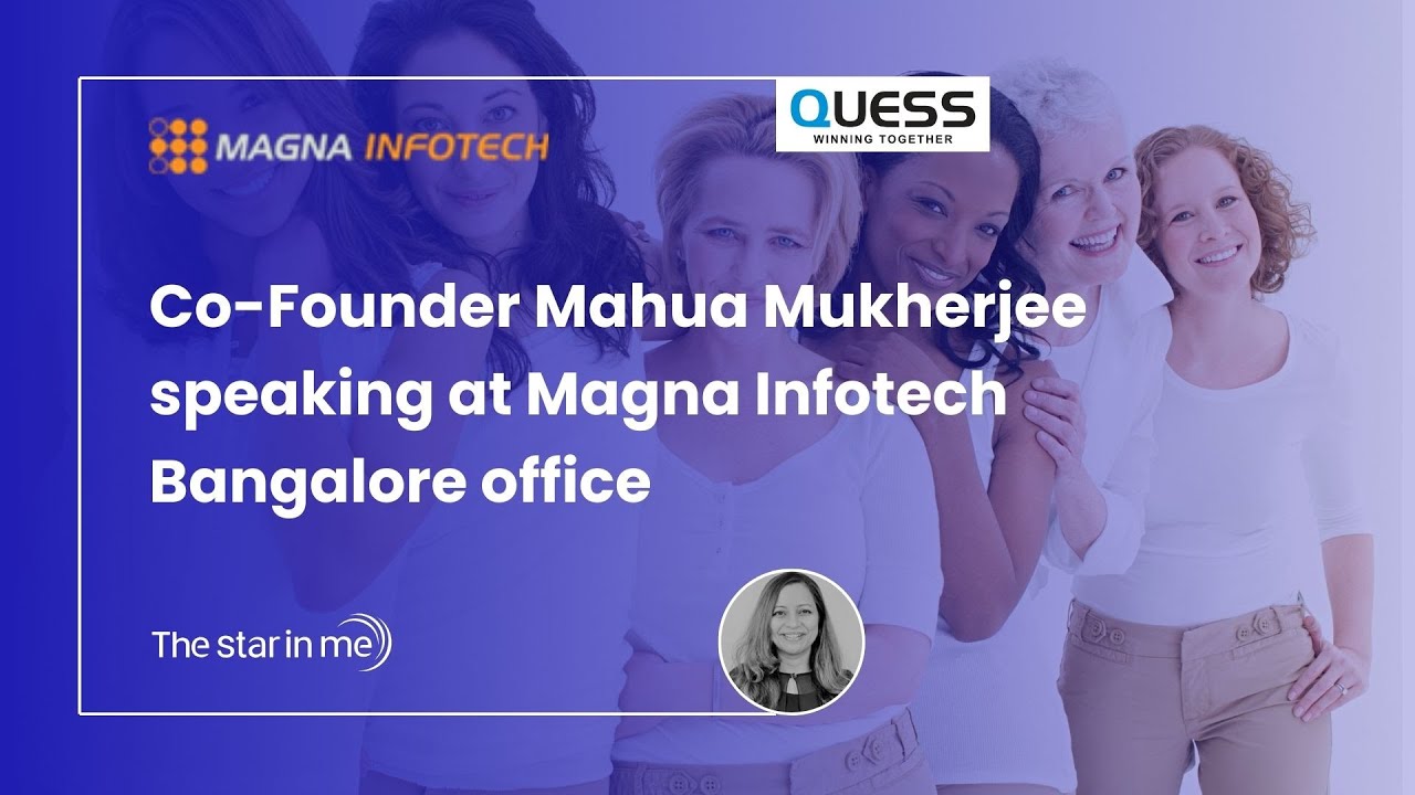Co-Founder Mahua Mukherjee speaking at Magna Infotech Bangalore office ...