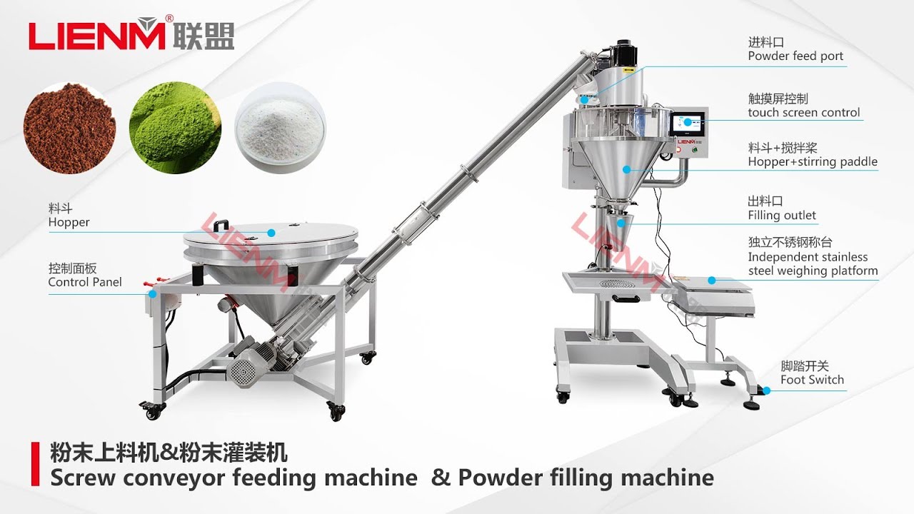 Screw feeding + powder filling machine for factory,Food csometics ...