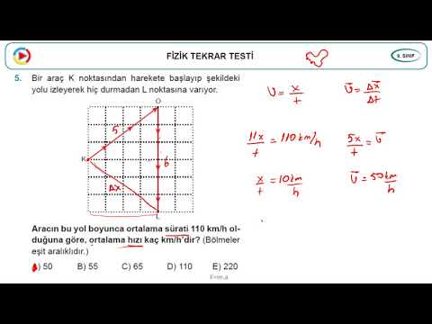 9.Sınıf MEB Fizik 1.Tekrar Testi Çözümü ( 1.Dönem Konuları ) +PDF