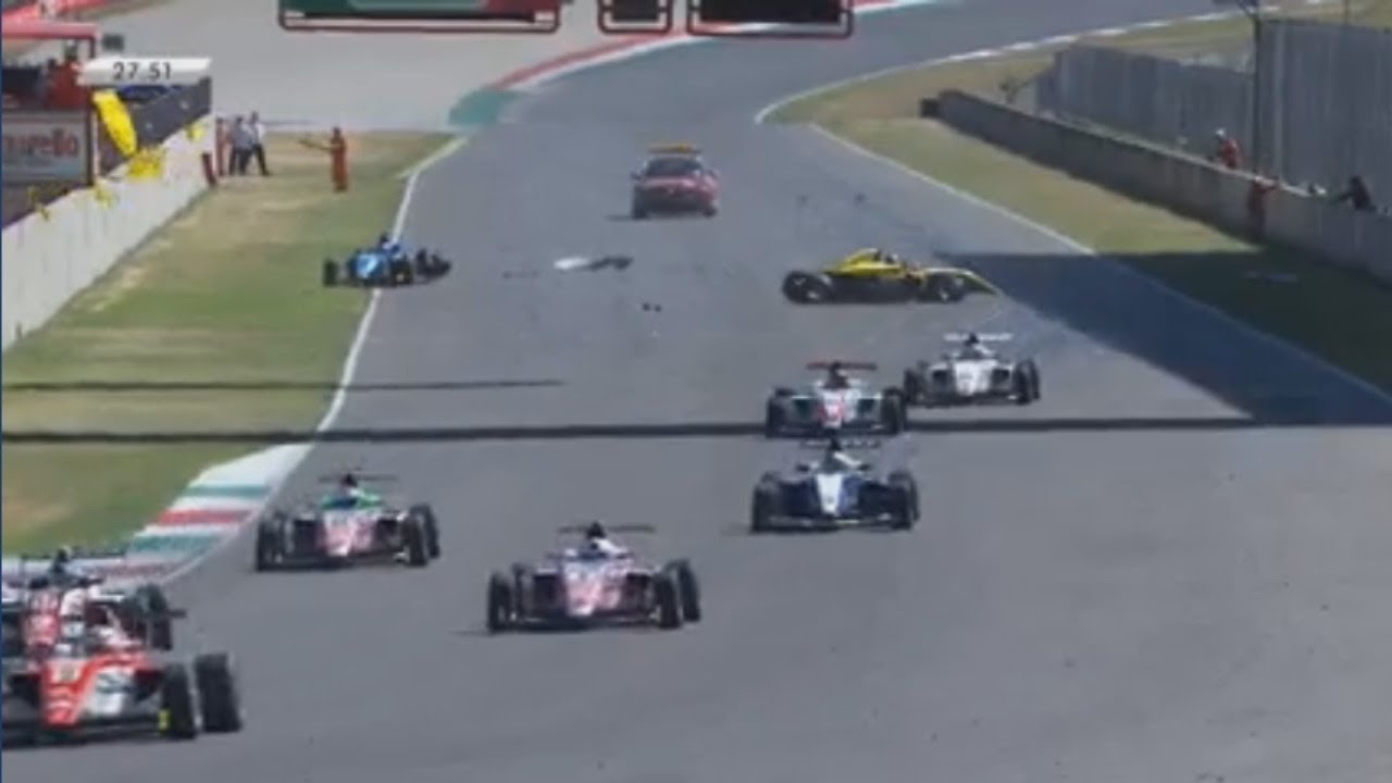 Italian Formula 4 Championship 2017. Race 3 Mugello Circuit. Start ...