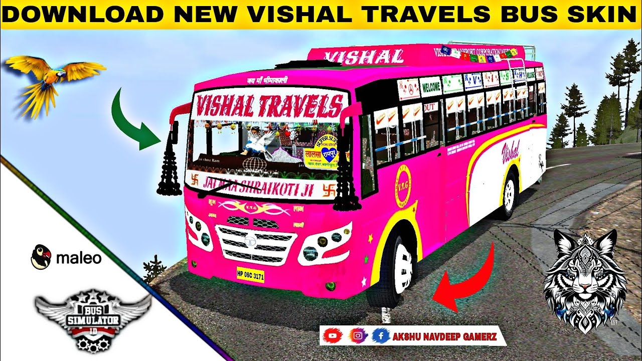 DOWNLOAD NEW VISHAL TRAVELS BUS SKIN // FOR CAPTAIN BUS MODE / BUS ...