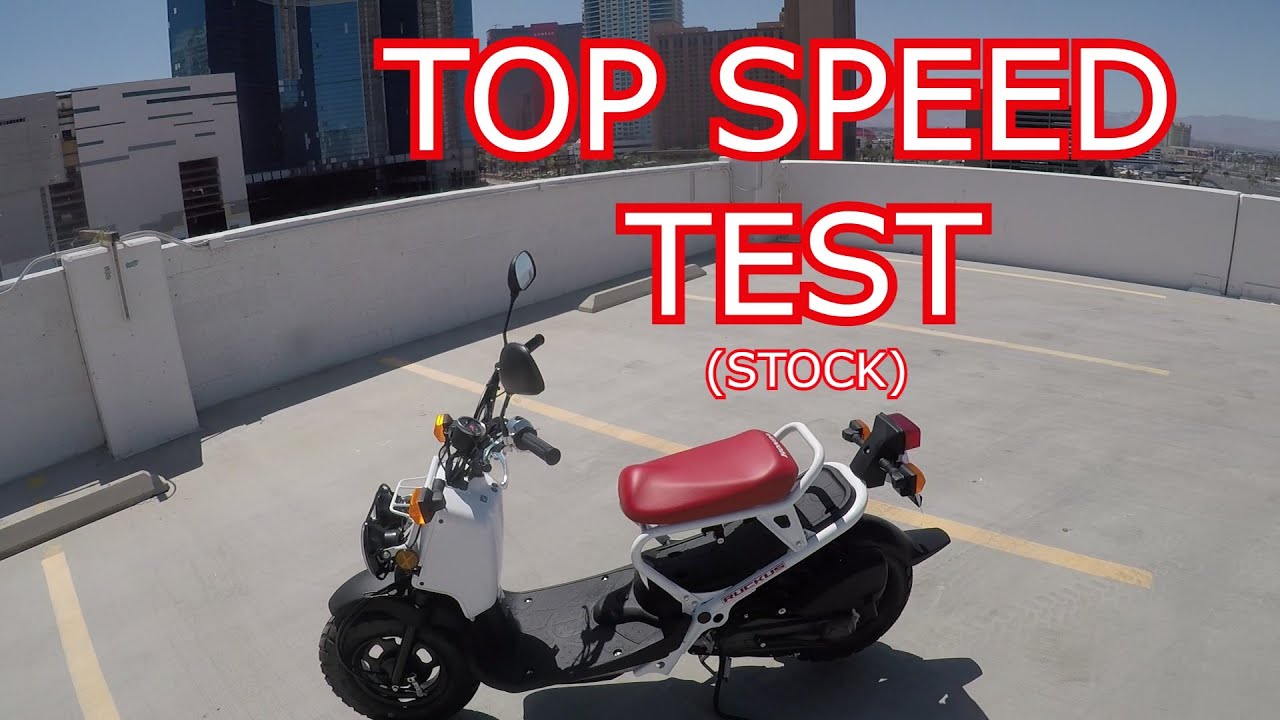 Top Speed Testing my stock Honda Ruckus under various everyday ...