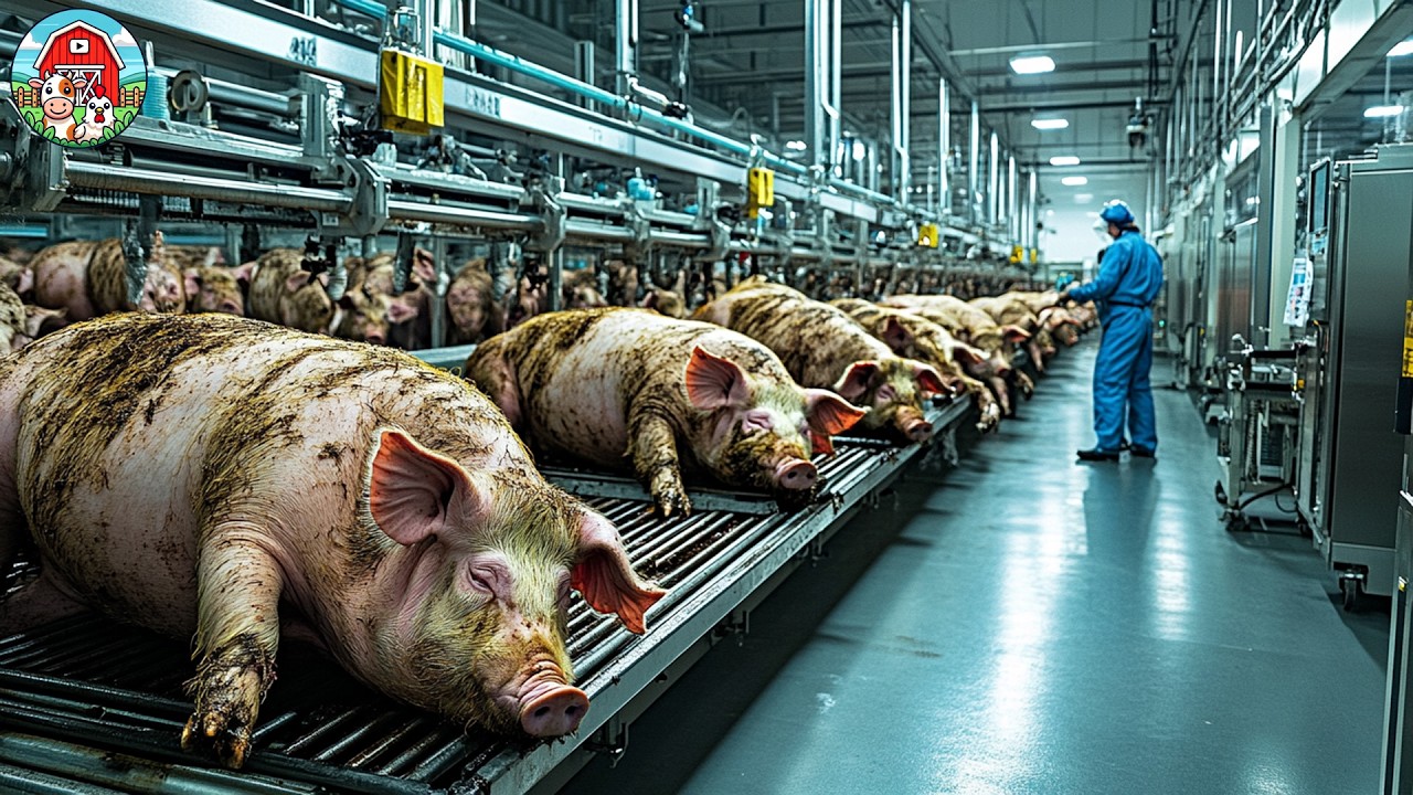 Modern PIG FARMING And Processing In Factory - Amazing Full Process Of ...