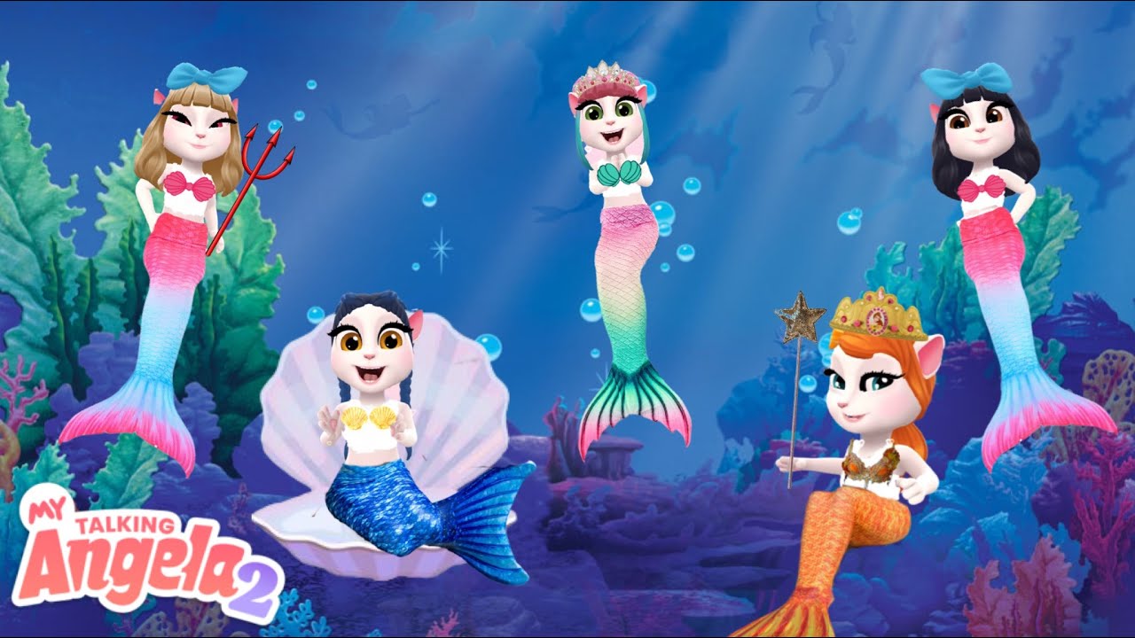 🌊 MY TALKING ANGELA 2 - LAYLÁ AND FRIENDS AS MERMAIDS! 🧜🏻‍♀️ NEW LOOK ...