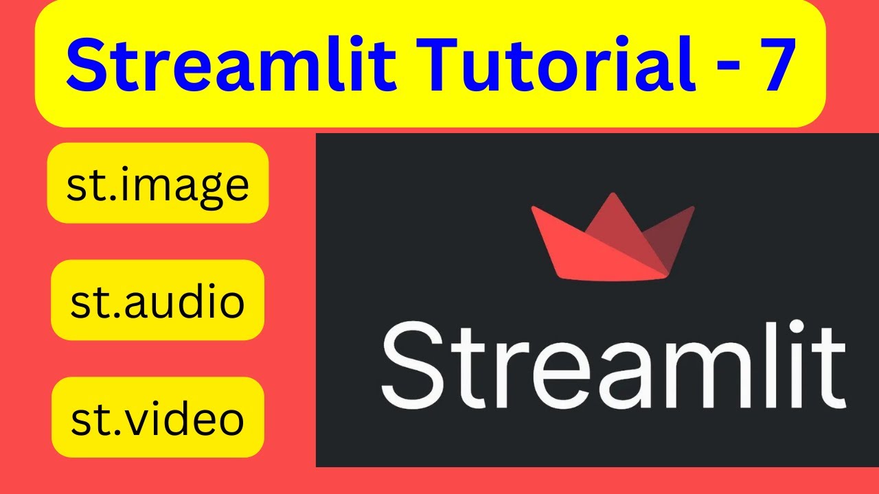 Streamlit Tutorial - 7 | strea,lit media elements - st.image , st.audio ...