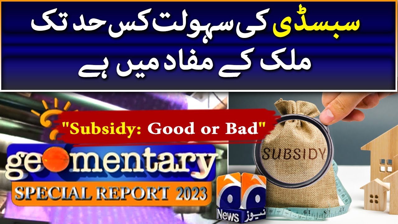 𝐆𝐞𝐨𝐦𝐞𝐧𝐭𝐚𝐫𝐲: "Subsidy: Good or Bad?" | Geo News - YouTube