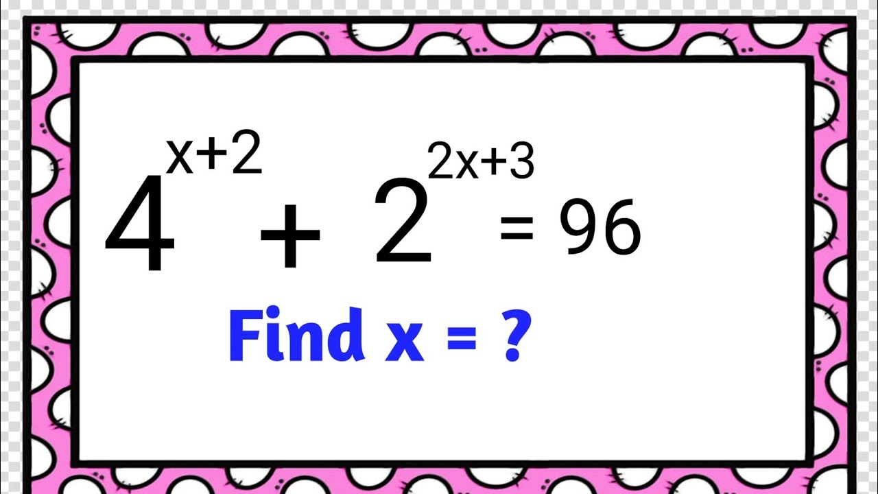 Indices Math ll full solution ll Find the value of x = ? - YouTube