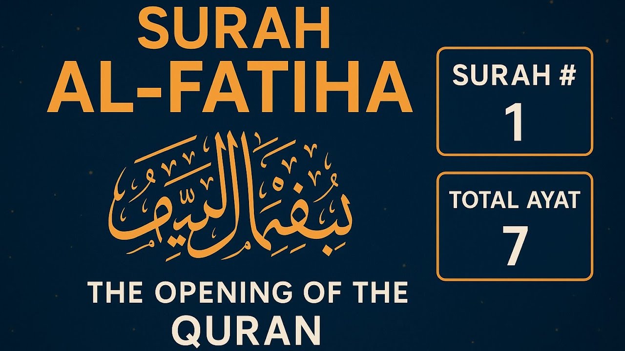 "🕋 "Surah Al-Fatiha: The Key to Every Prayer! | 1st Surah, 7 Divine ...