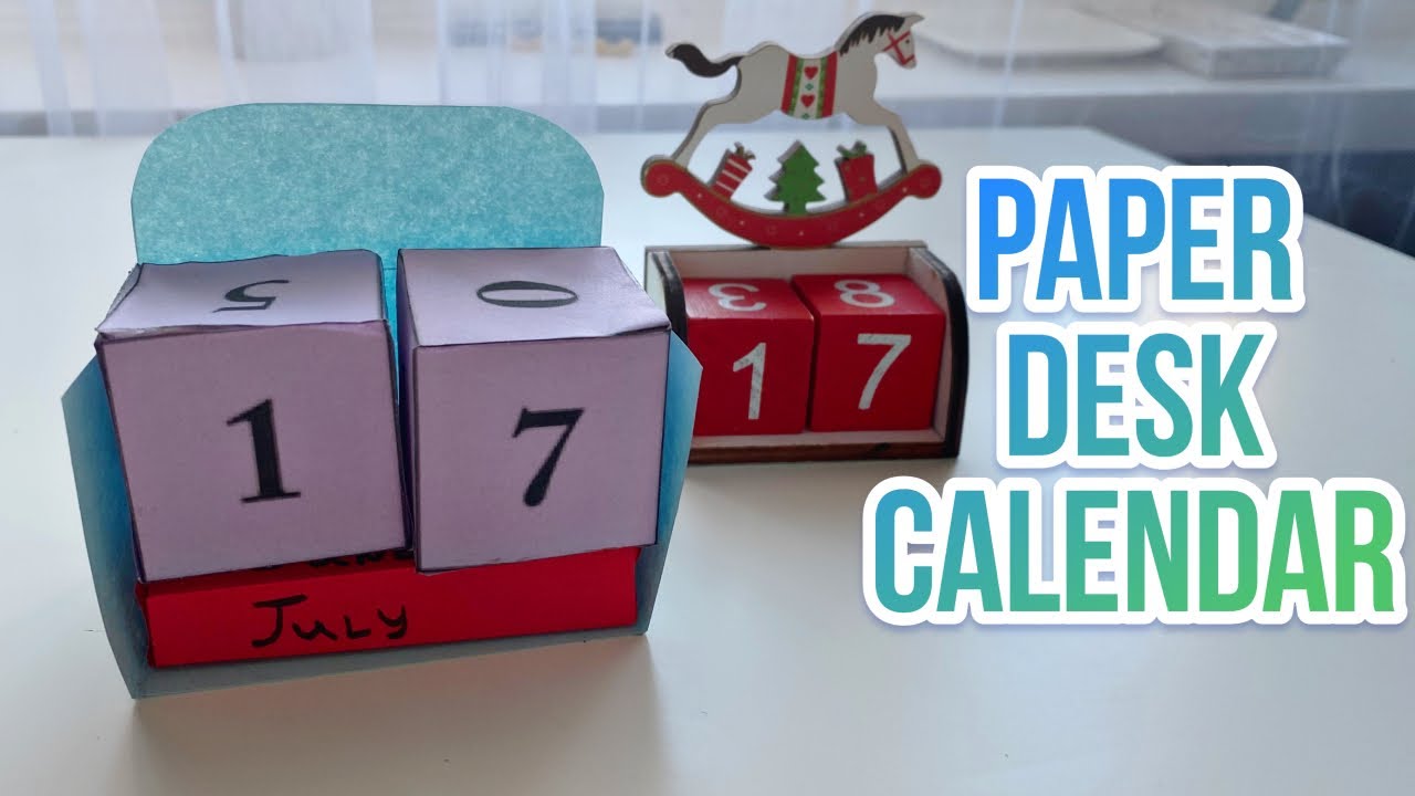 Paper desk calendar. How to do simple calendar with your hands - YouTube