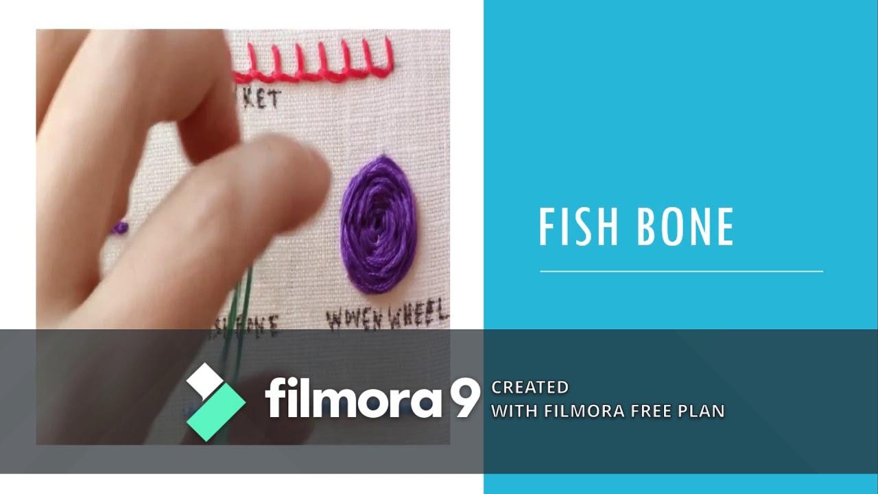 FEATHER STITCH, FISH BONE, FRENCH KNOT , & HERRINGBONE STITCH - YouTube