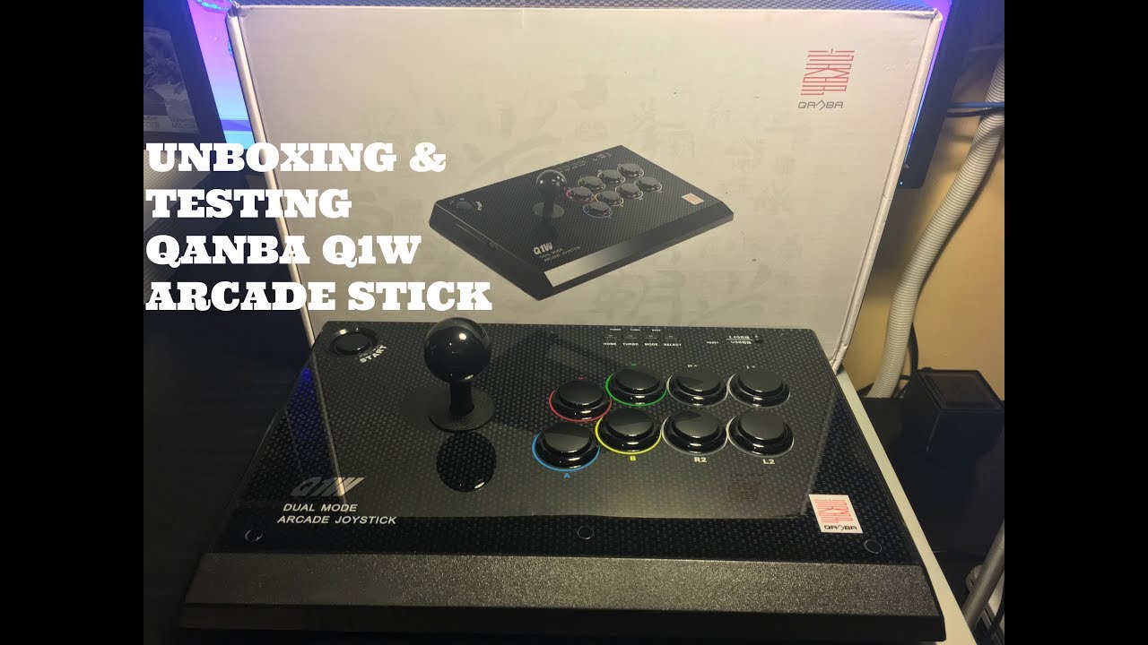 Qanba Q1W Arcade Stick Unboxing & Gameplay Test - YouTube