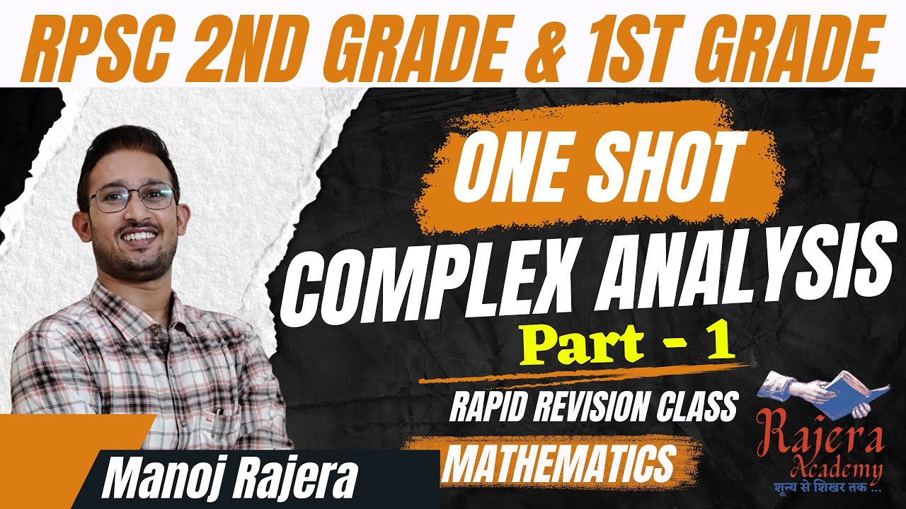 Complex Analysis One Shot Part-1| RPSC 1st Grade | 2nd Grade ...