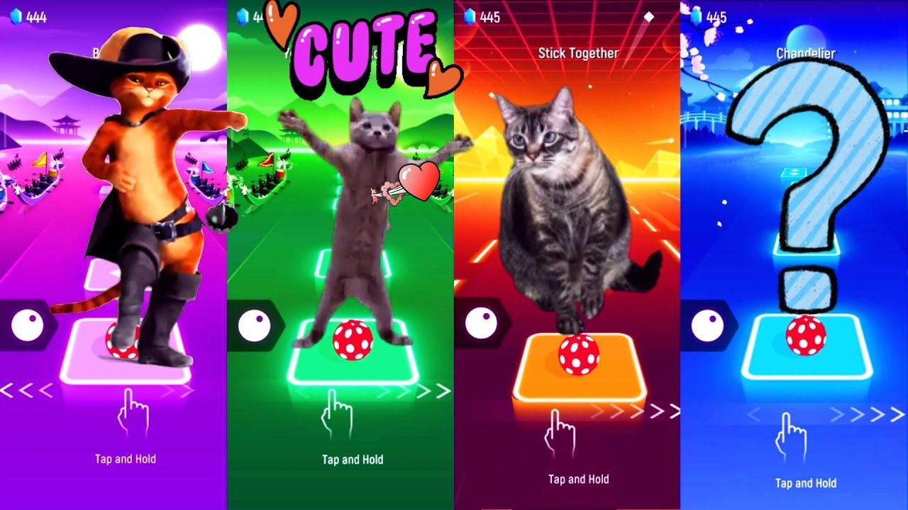 Dancing kittens in Tiles Hop - Show your grace and dexterity! - YouTube