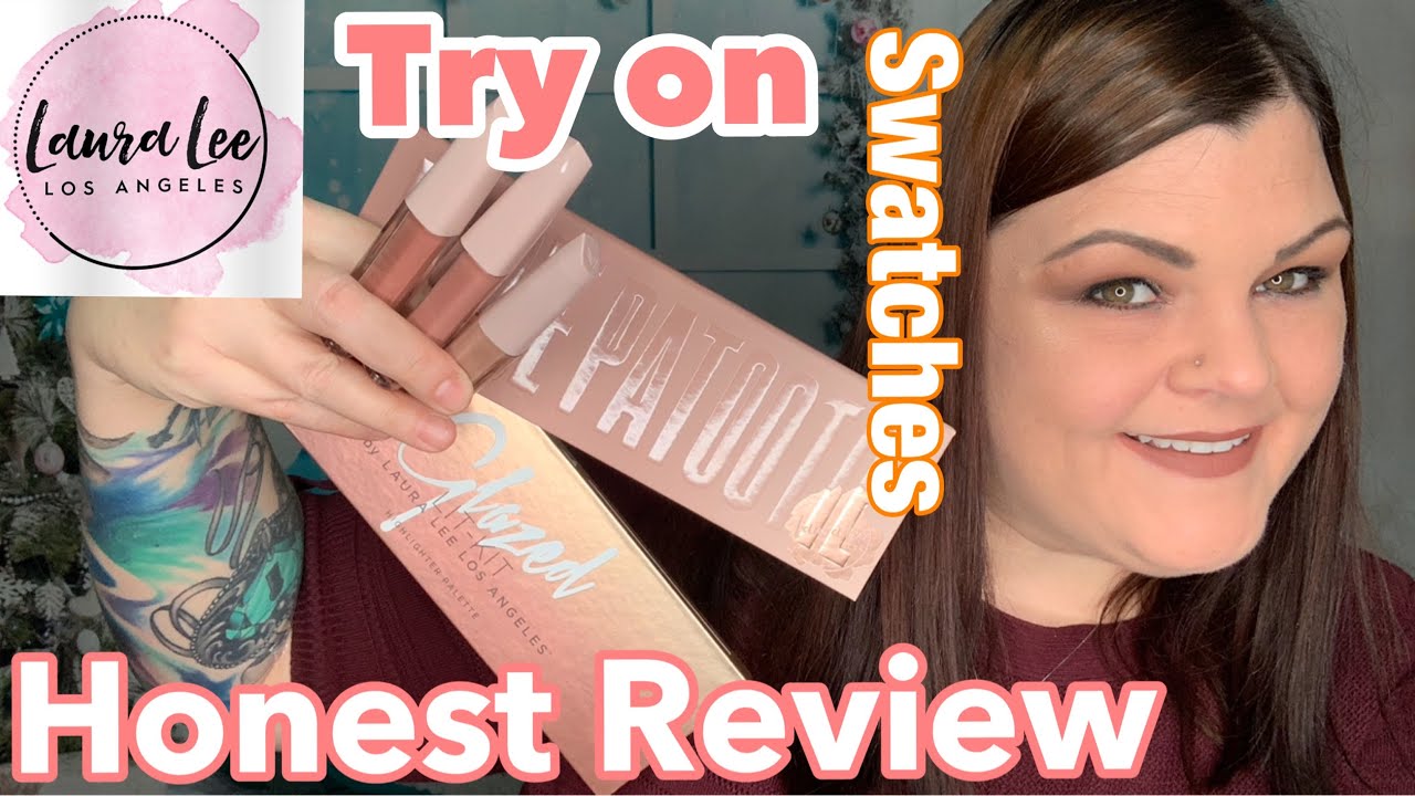 Laura Lee NUDIE PATOOTIE Eyeshadow & GLAZED Highlighter Palette Review ...