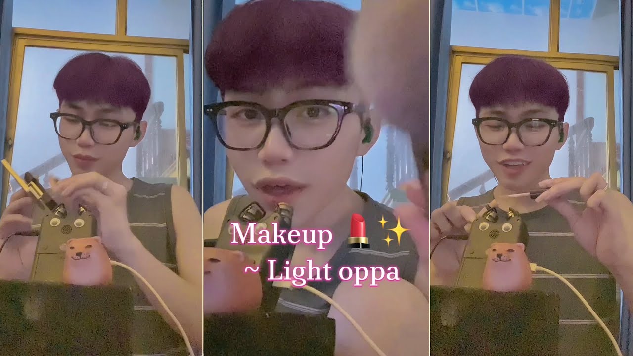 💄 Makeup cho Oppa cụa em🧏🏻‍♂️ ASMR Makeup (pampering, layered sounds ...