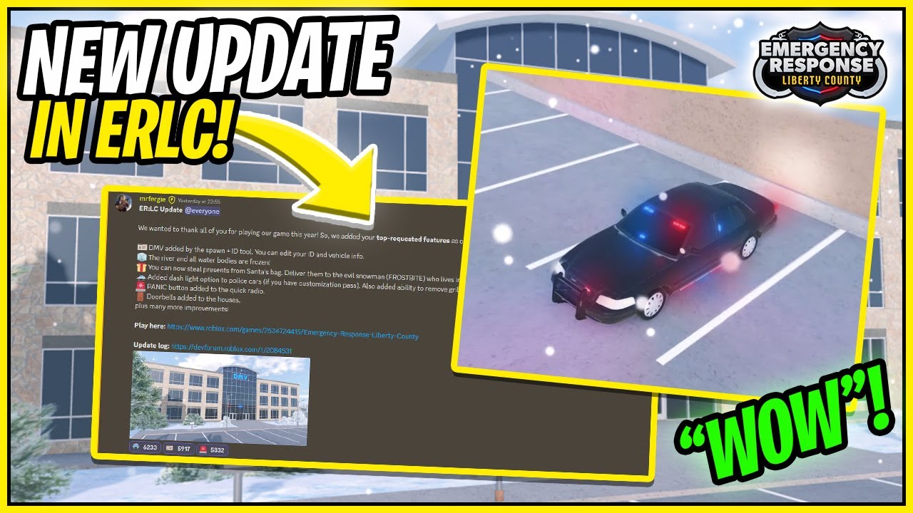 New (ASKED FOR) Update In ERLC! // Roblox ER:LC - YouTube