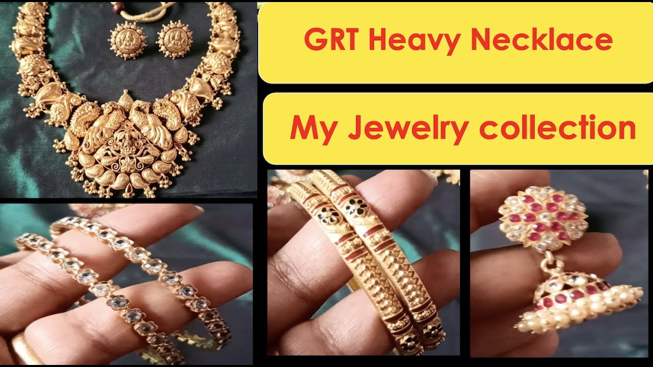GRT heavy necklace | My jewellery collection part 1 - YouTube