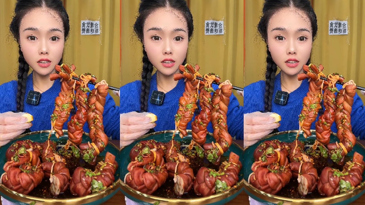 Braided Intestine，Asmr Chinese Food Mukbang Eating Show - YouTube