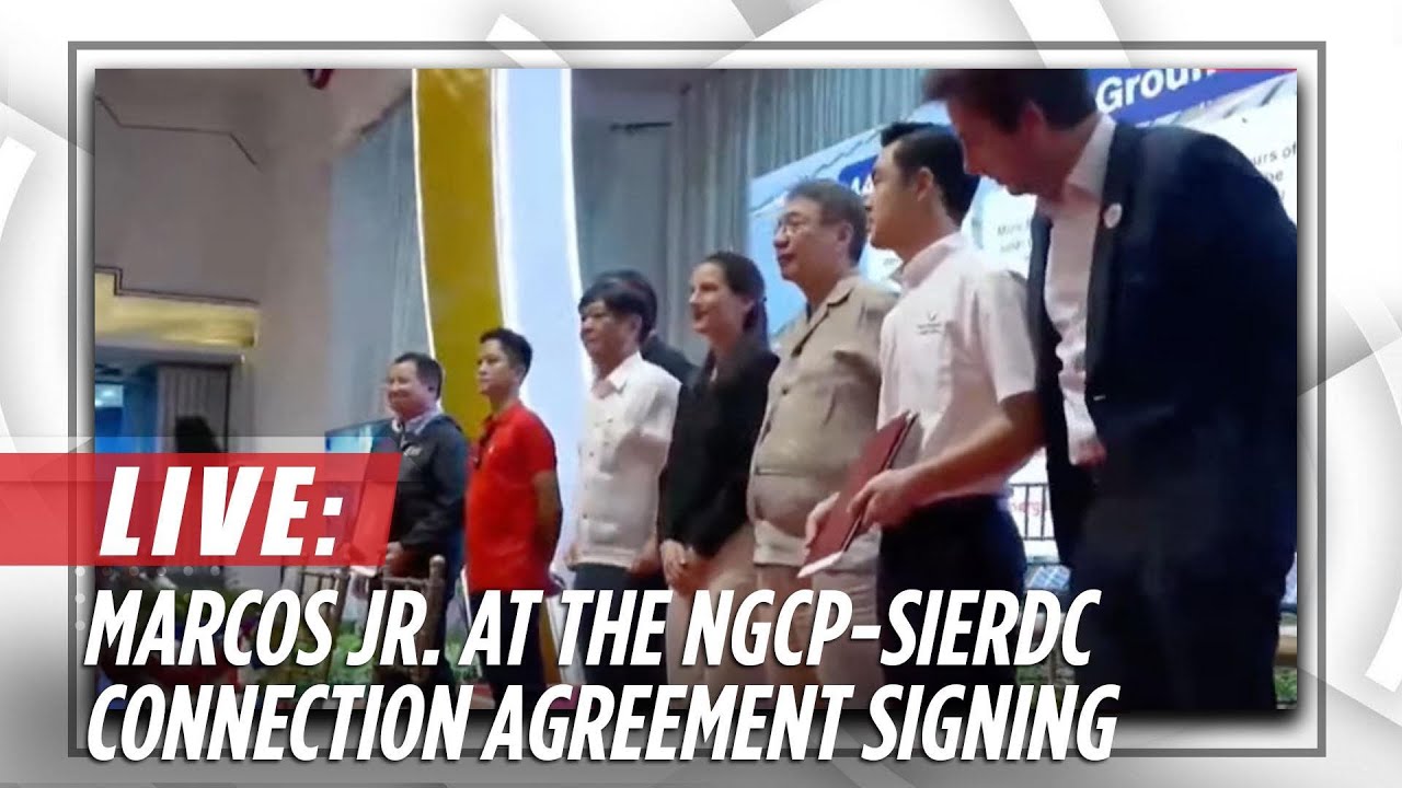Marcos Jr. at the connection agreement signing for Isabela Ground ...