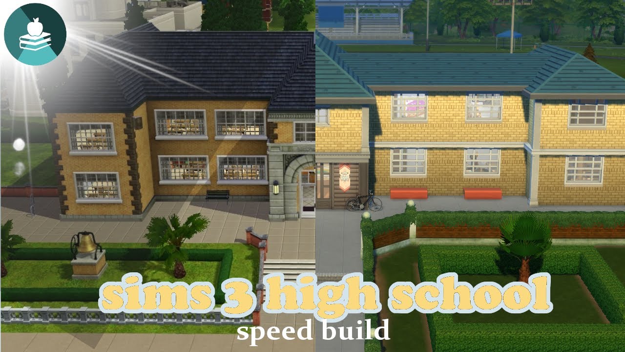 The Sims 3 High School remake (speed build) in The sims 4 with high ...