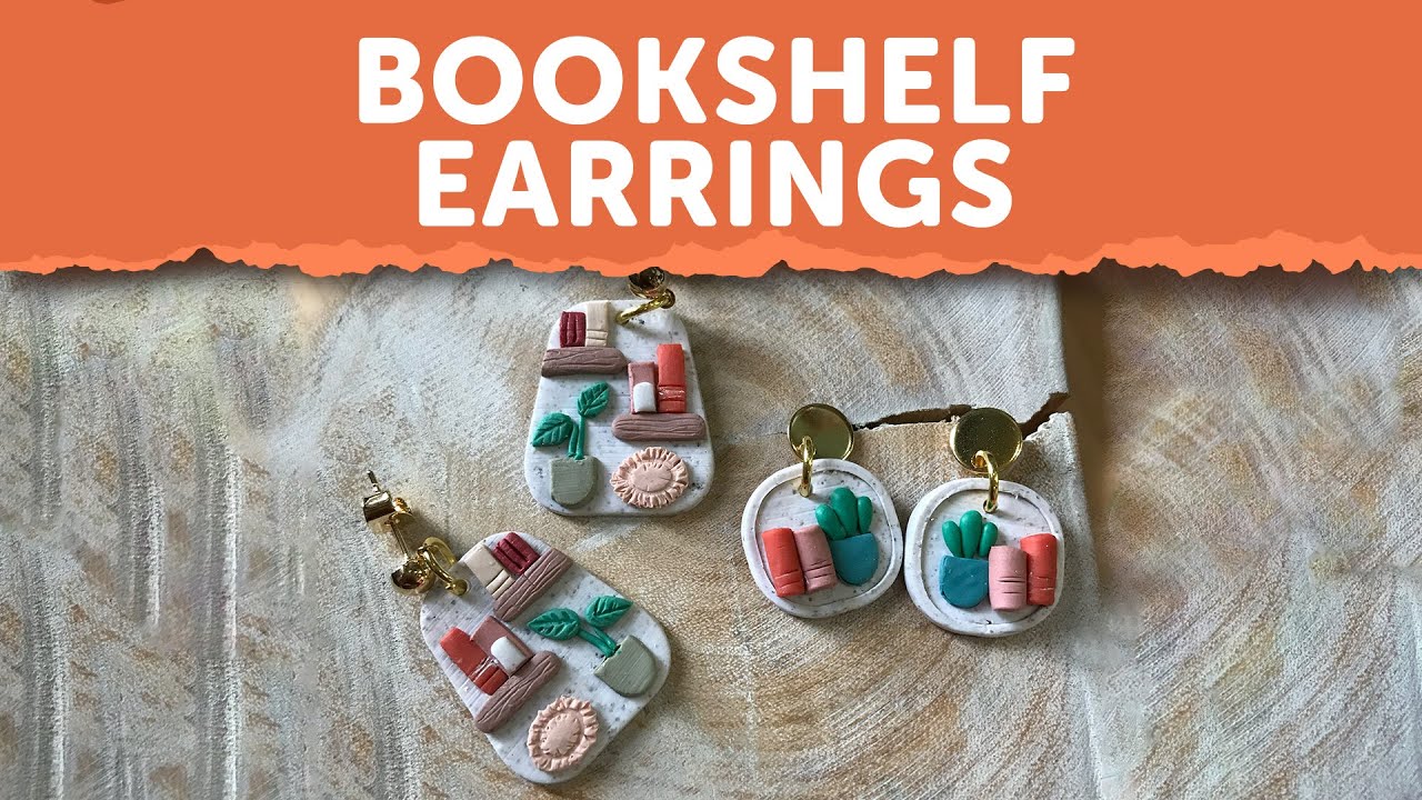Polymer Clay Tutorial 107: Bookshelf Earrings - YouTube