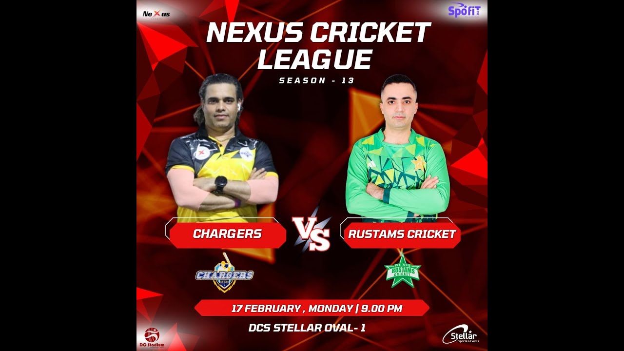 Nexus Cricket league S13 - Rustams Cricket Vs Chargers - YouTube