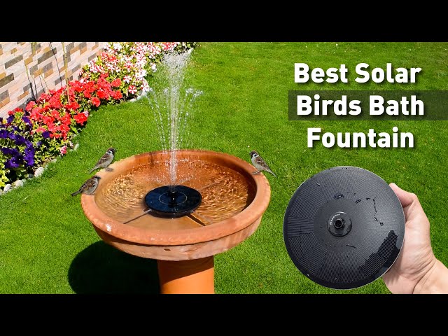 Solar Fountain Bird Bath