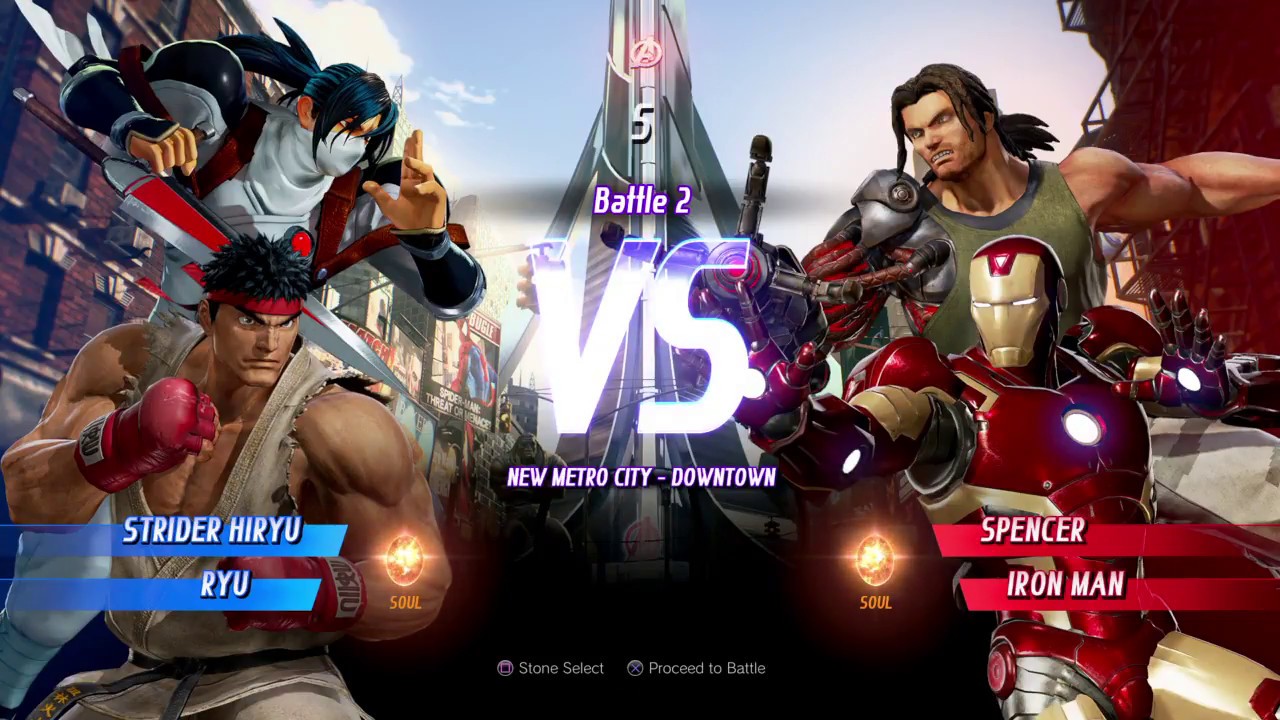 MARVEL VS. CAPCOM: INFINITE Strider Hiryu Alt.,Ryu Gameplay In Arcade ...