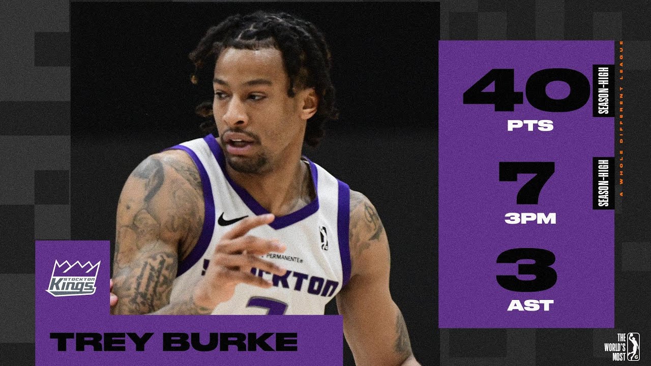Trey Burke EXPLODES For 40 PTS In Stockton Kings Win - YouTube