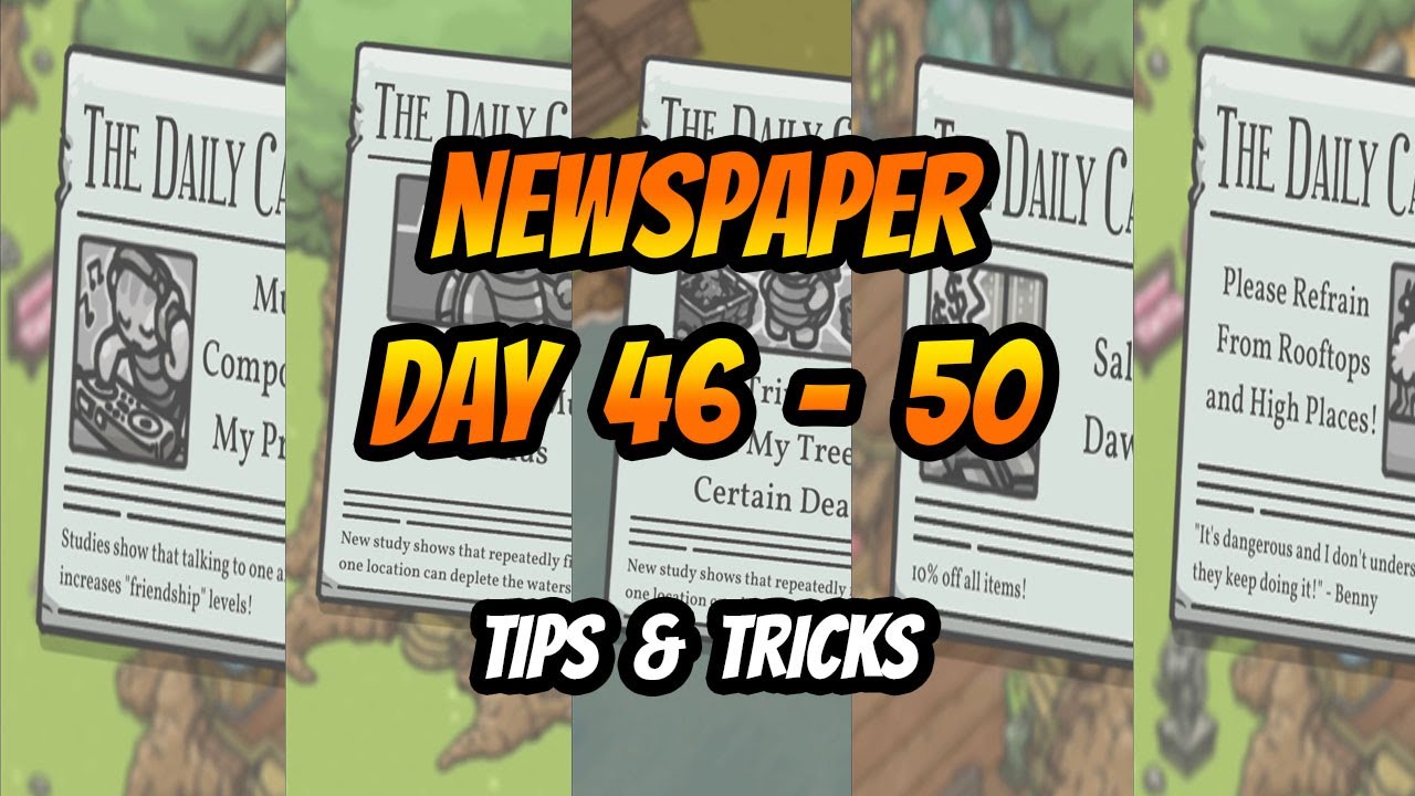 TSUKI'S ODYSSEY Newspaper Day 46 - 50 | Tips & Tricks #11 - YouTube