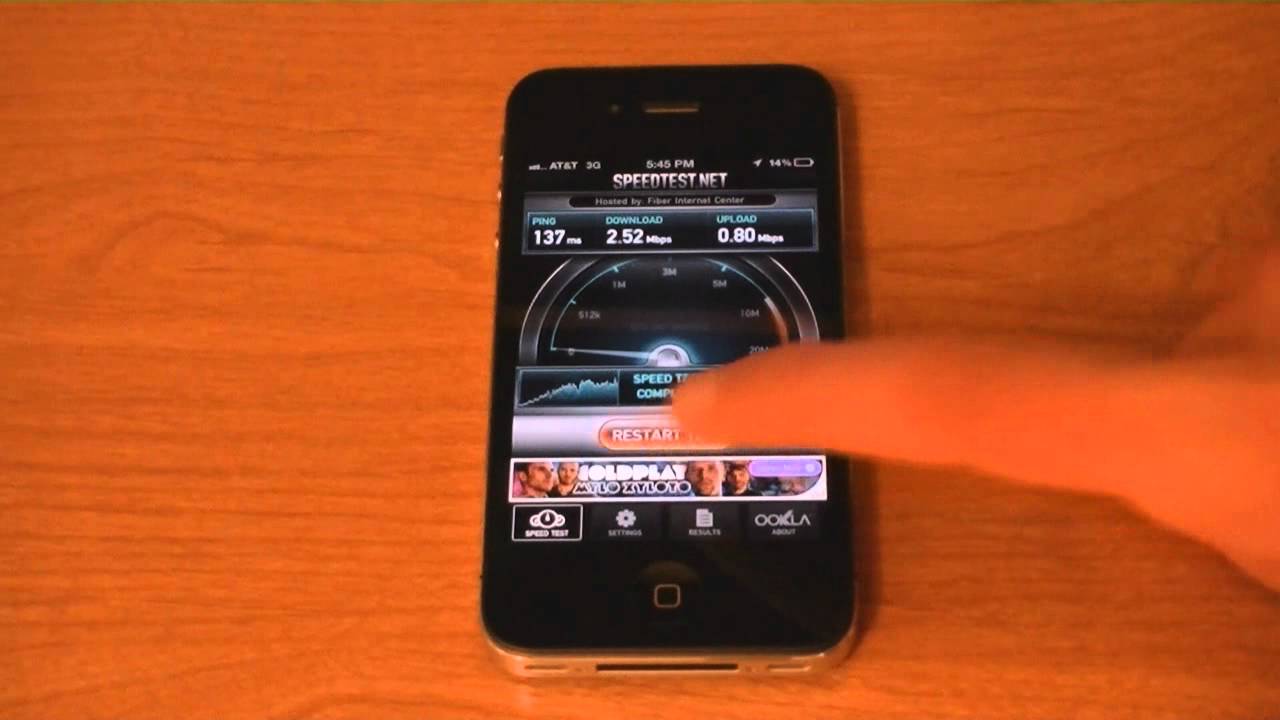 iPhone 4S AT&T 3G Data Speed Test - YouTube