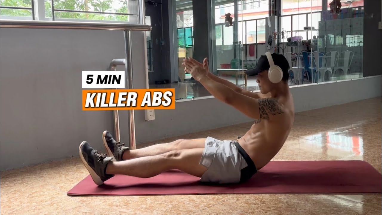 5 Min KILLER ABS WORKOUT - SEXY 6 PACK AB ( No Equipment - No Repeat - YouTube