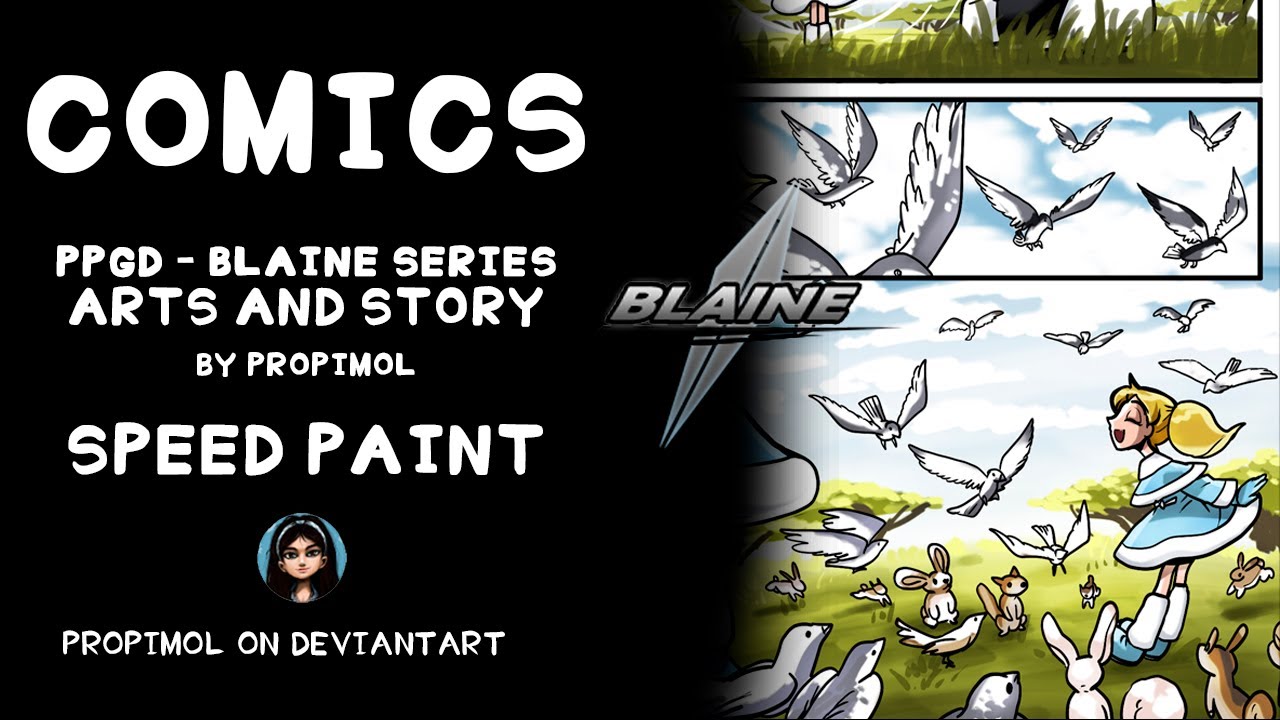 SPEED PAINT - PPGD COMICS (Blaine series) - YouTube