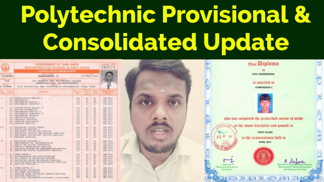 Polytechnic April 2021 Exam Provisional Certificate & Consolidated ...