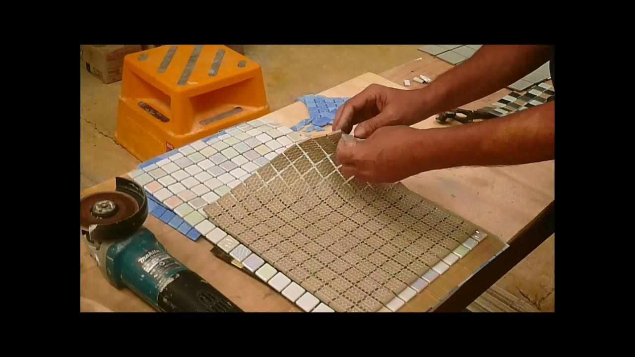 Cutting Glass Mosaic Part 2 - YouTube