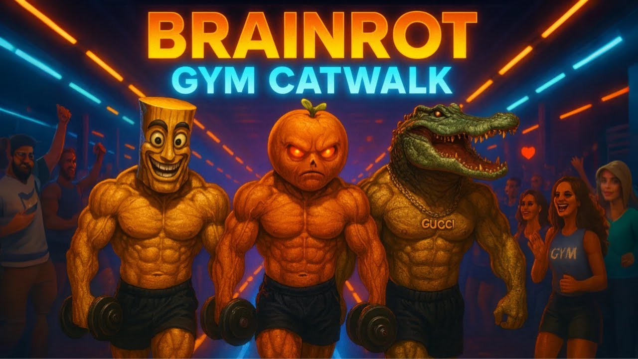 BRAINROT GYM CATWALK SHOW Brainrot Song Hana Cover - YouTube