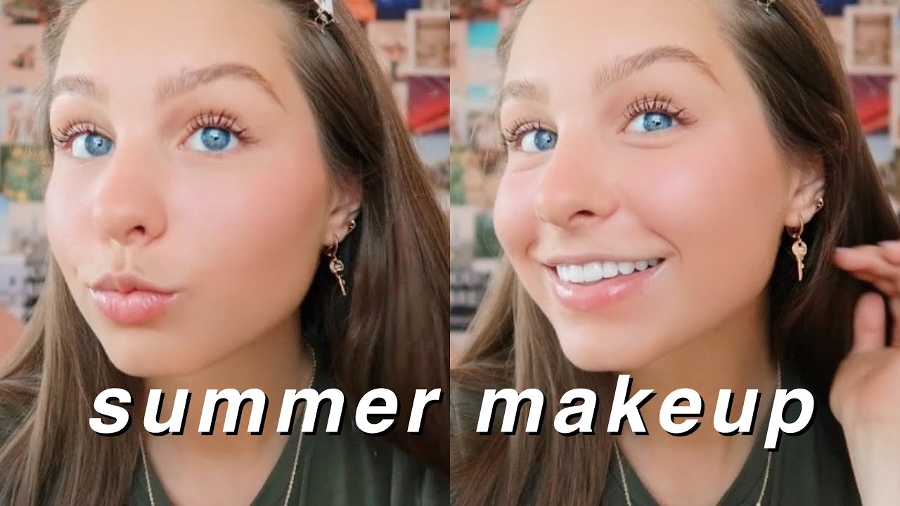 Everyday Summer Makeup Routine - natural & glowy makeup - YouTube