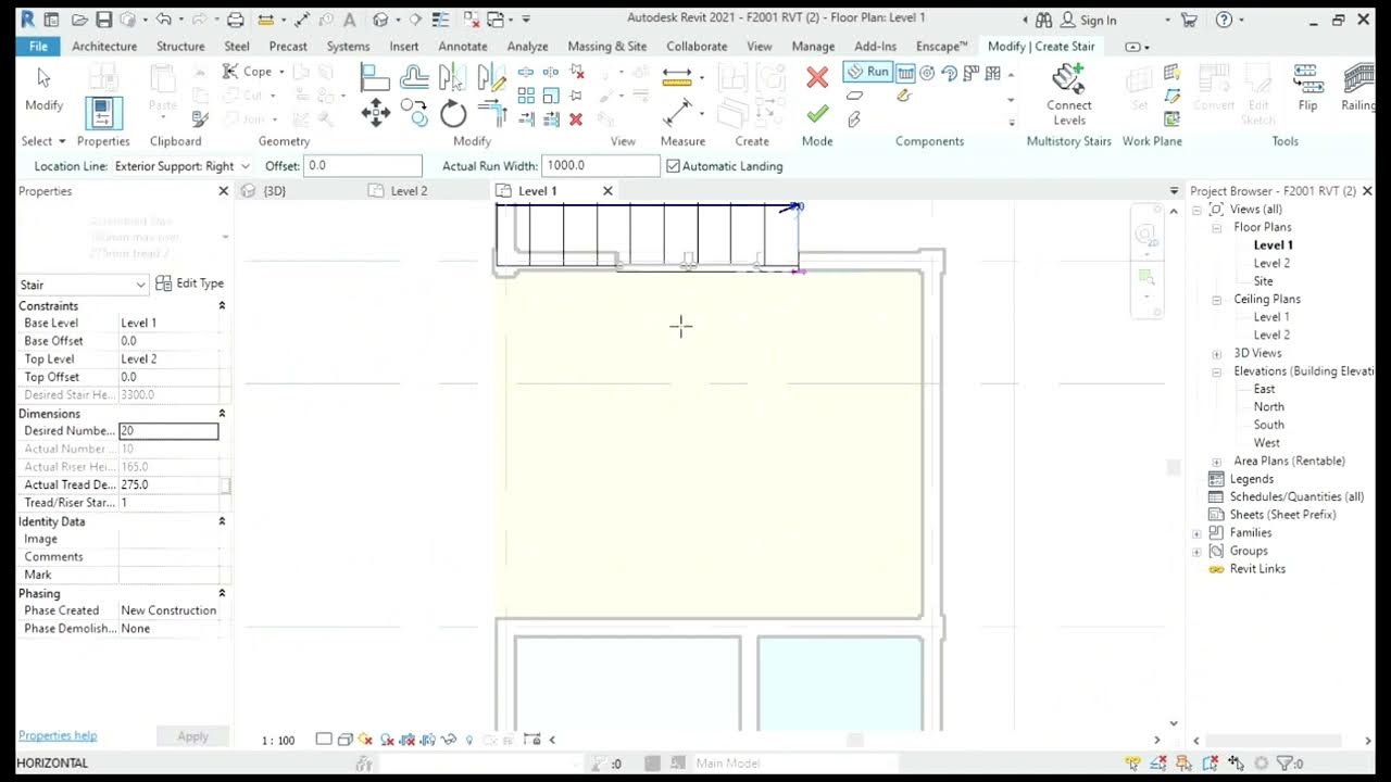 HOW TO MAKE STAIRCASE IN REVIT - YouTube