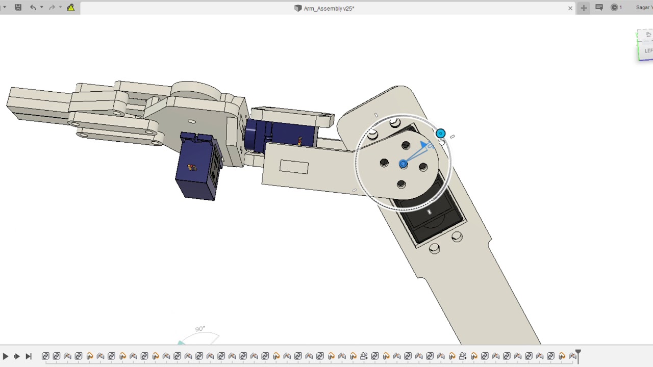Robotic Arm CAD Model - YouTube