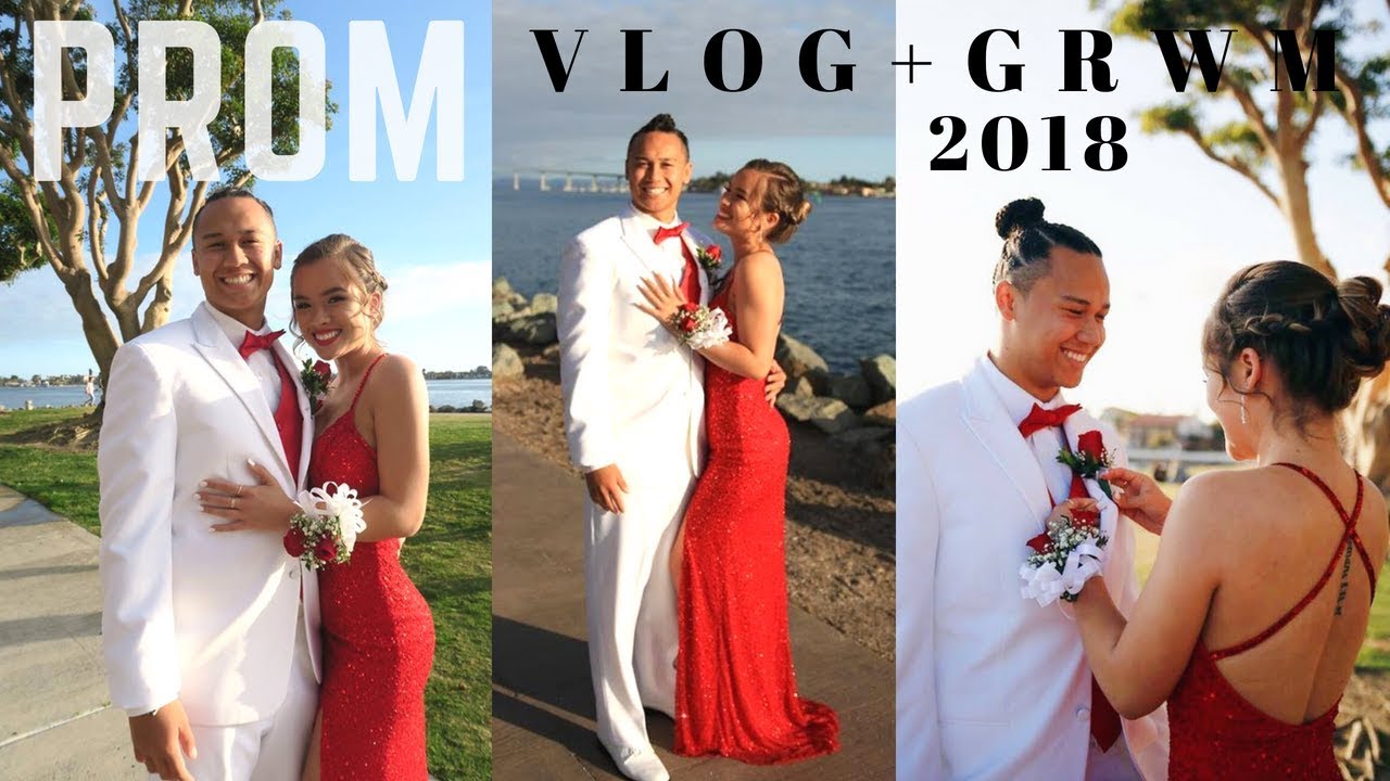 PROM 2018 VLOG + GRWM | prom makeup, prom hair, taking pictures ...