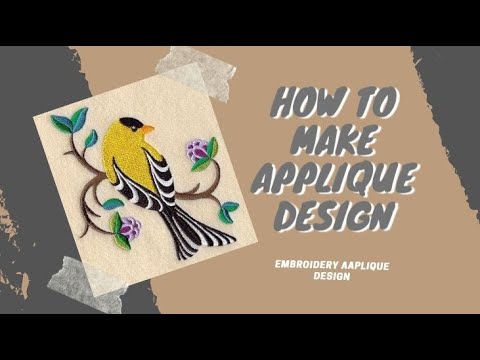 how to make applique embroidery machine design// Logo design//Full ...