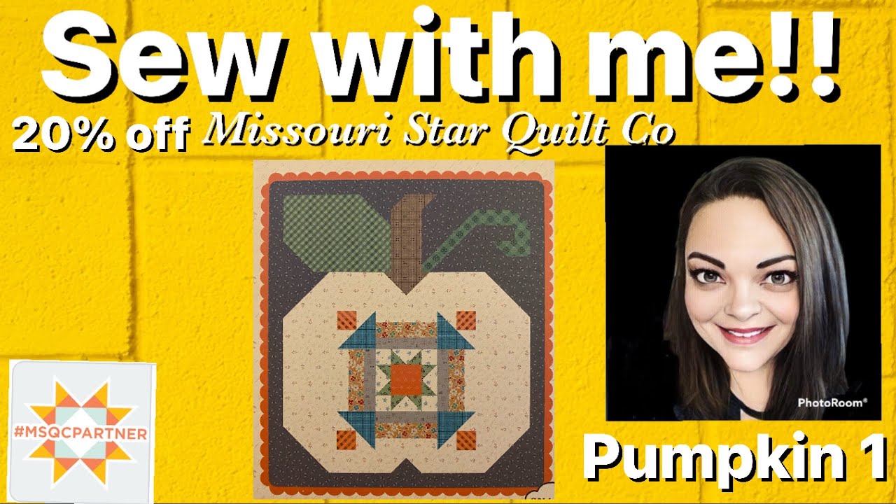 Sew with me! Autumn Quilt Seeds - Pumpkin #1 by Lori Holt + 20% MSQC - YouTube