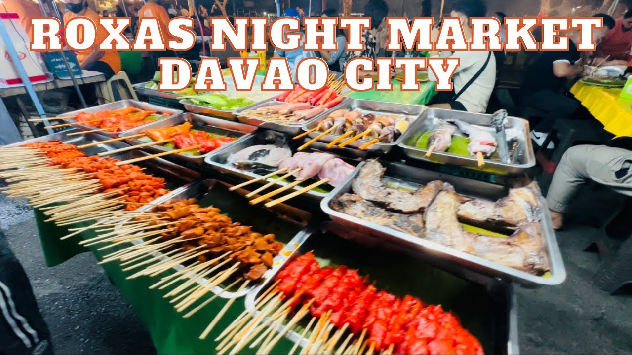 FILIPINO STREET FOODS | ROXAS NIGHT MARKET IN DAVAO CITY | CHARCOAL ICE ...