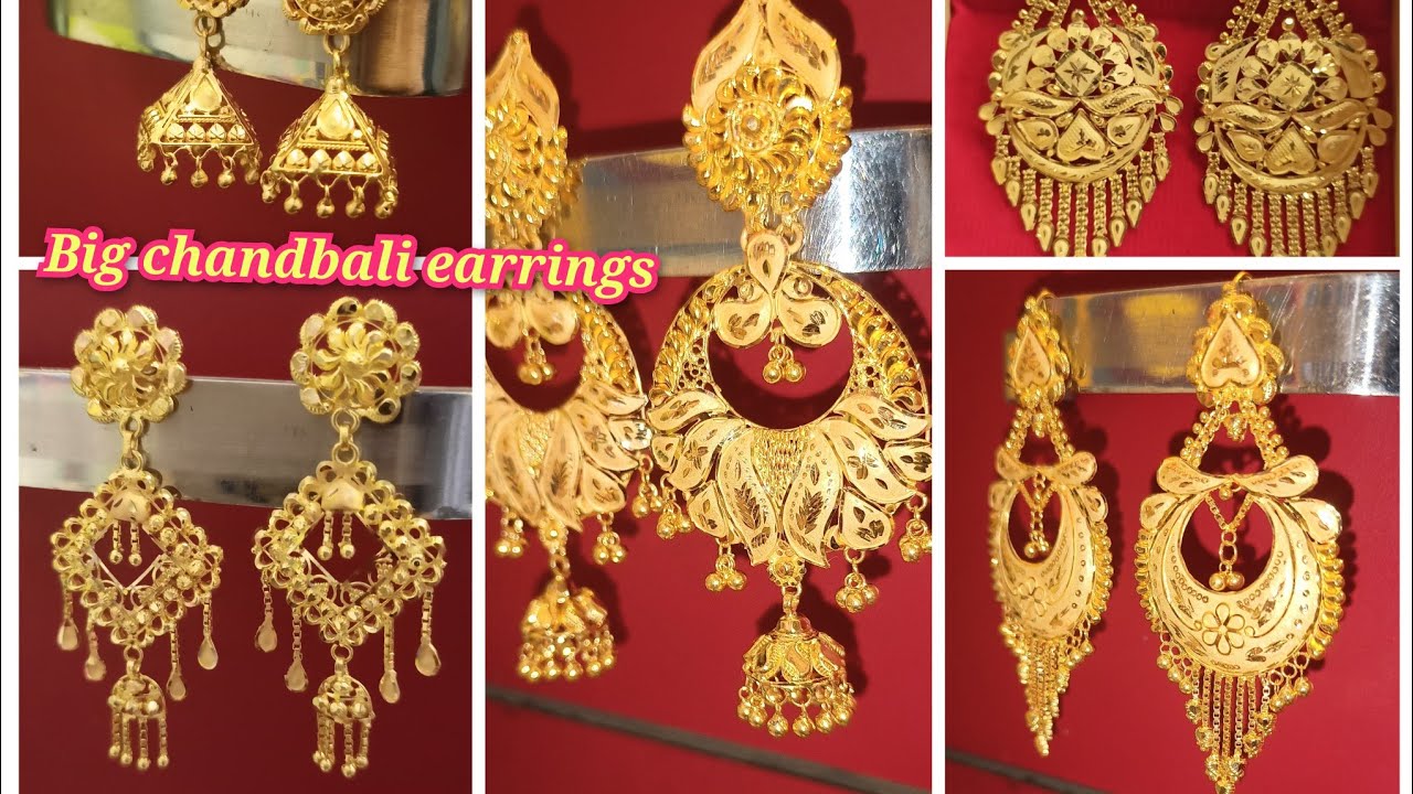 Latest design light weight big earrings dull | stud earring jhumka ...