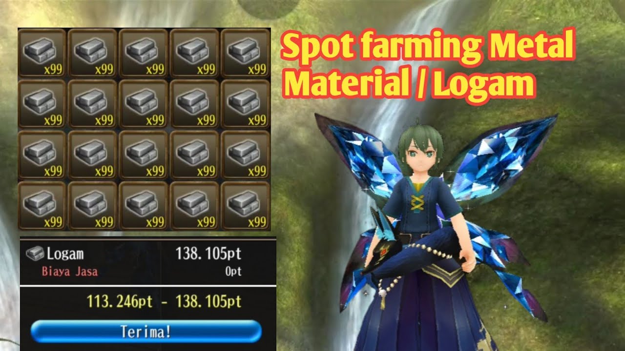 Spot farming material Logam Toram online for newbie - YouTube