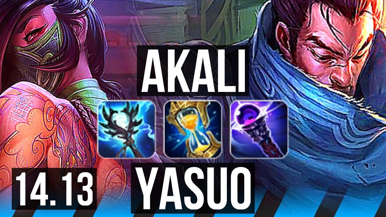 AKALI vs YASUO (MID) | 7 solo kills, 17/4/7, 500+ games, Dominating ...