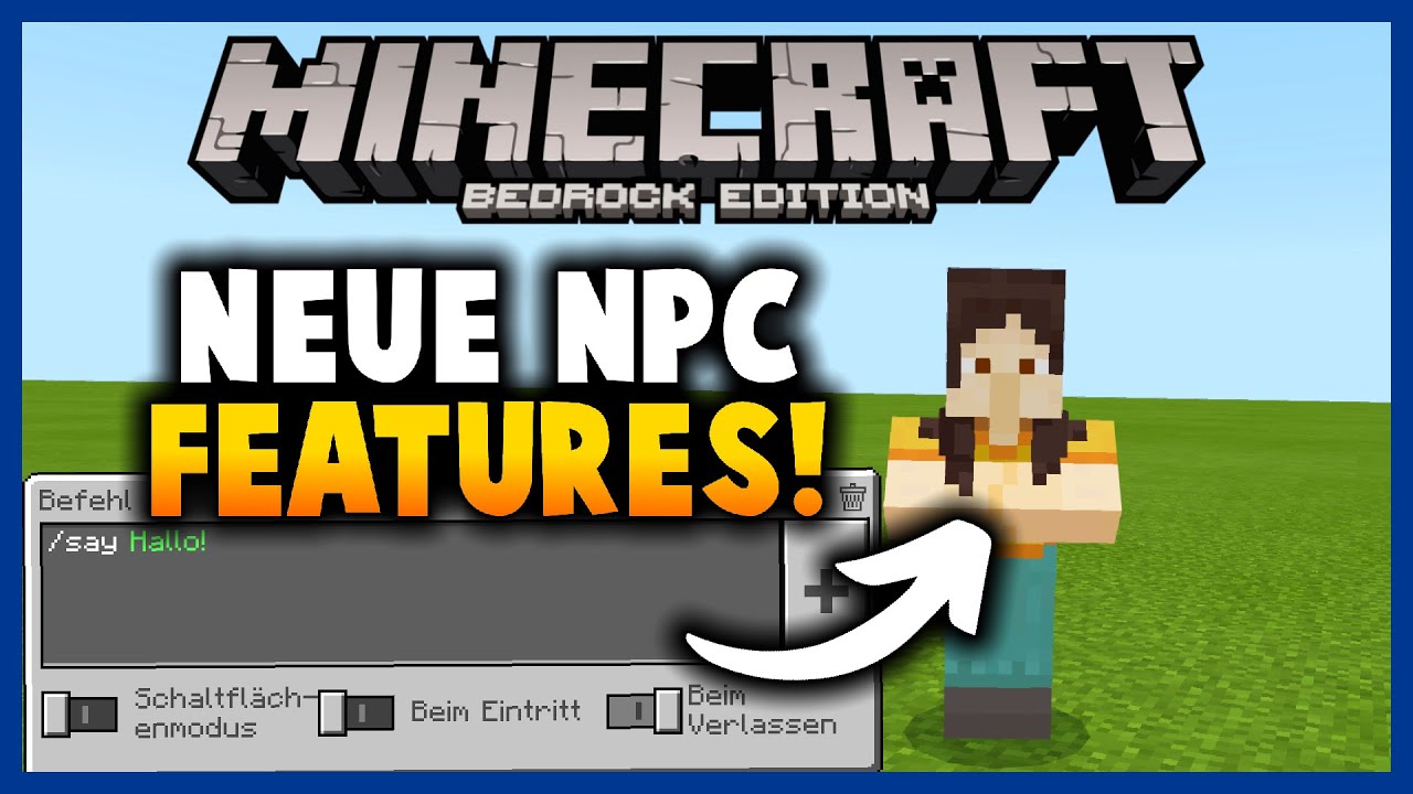 NEUE NPC Features! + Neuer Befehl! (Minecraft Bedrock) - YouTube